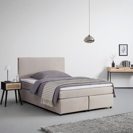 Boxbett Florinda Beige ca. 140x200 cm mit Topper