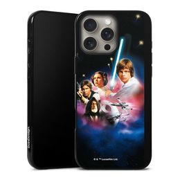 DeinDesign iPhone 16 Pro Max Handy Silikon H&uuml;lle Case schwarz Handyh&uuml;lle Star Wars Lightsaber Merchandise