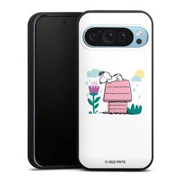 DeinDesign Google Pixel 9 Pro XL Handy Premium Silikon H&uuml;lle Handyh&uuml;lle schwarz Case Snoopy Dog Official Licensed Product Silikon Premium Case
