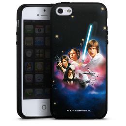 DeinDesign iPhone SE (2016-2019) Handy Silikon H&uuml;lle Case schwarz Handyh&uuml;lle Star Wars Lightsaber Merchandise