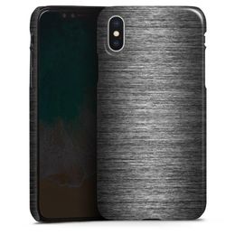 DeinDesign iPhone Xs Handy Premium Case Smartphone Handyh&uuml;lle Schutzh&uuml;lle gl&auml;nzend Metal Anthracite Metallic Look Premium Case