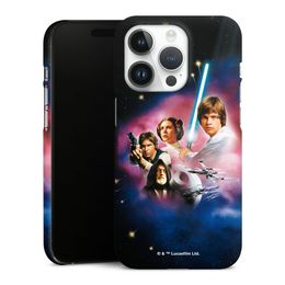 DeinDesign iPhone 14 Pro Handy Premium Case Smartphone Handyh&uuml;lle Schutzh&uuml;lle matt Star Wars Lightsaber Merchandise Premium Case