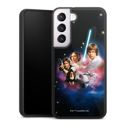 DeinDesign Galaxy S22 Handy Gallery Case Handyh&uuml;lle 9H Geh&auml;rtetes Glas R&uuml;ckseite H&uuml;lle Star Wars Lightsaber Merchandise Gallery Case
