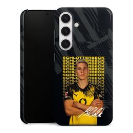 DeinDesign Galaxy S24 Handy Premium Case Smartphone Handyh&uuml;lle Schutzh&uuml;lle gl&auml;nzend Borussia Dortmund Nico Schlotterbeck Bvb Premium Case