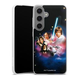 DeinDesign Galaxy S25 Handy Slim Case Silikon Handyh&uuml;lle transparent H&uuml;lle extra d&uuml;nn Star Wars Lightsaber Merchandise Silikon Slim Case