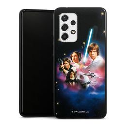 DeinDesign Galaxy A53 5G Handy Silikon H&uuml;lle Case schwarz Handyh&uuml;lle Star Wars Merchandise Lightsaber