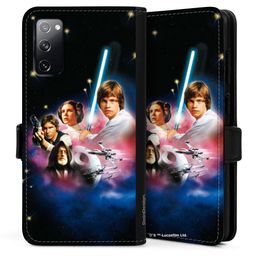 DeinDesign Galaxy S20 Handy Klapph&uuml;lle Handyh&uuml;lle aus Kunst Leder schwarz Flip Case Star Wars Lightsaber Merchandise Sideflip mit Lasche