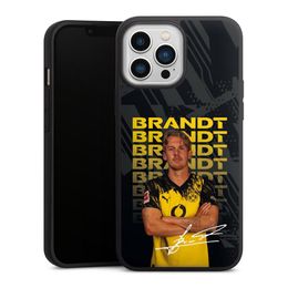 DeinDesign iPhone 13 Pro Max Handy Premium Silikon H&uuml;lle Handyh&uuml;lle schwarz Case Julian Brandt Bvb Borussia Dortmund Silikon Premium Case