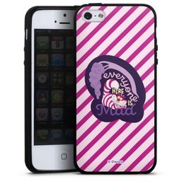 DeinDesign iPhone SE (2016-2019) Handy Silikon H&uuml;lle Case schwarz Handyh&uuml;lle Disney Alice In Wonderland Grinning Cat