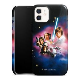 DeinDesign iPhone 12 Handy Premium Case Smartphone Handyh&uuml;lle Schutzh&uuml;lle gl&auml;nzend Star Wars Lightsaber Merchandise Premium Case