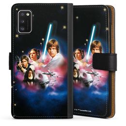 DeinDesign Galaxy A41 Handy Klapph&uuml;lle Handyh&uuml;lle aus Kunst Leder schwarz Flip Case Star Wars Lightsaber Merchandise Sideflip mit Lasche