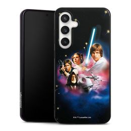 DeinDesign Galaxy S24 FE 5G Handy Silikon H&uuml;lle Case schwarz Handyh&uuml;lle Star Wars Lightsaber Merchandise