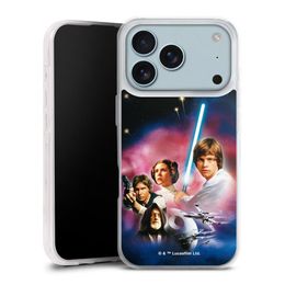 DeinDesign iPhone 17 Pro Handy Silikon H&uuml;lle Case transparent Handyh&uuml;lle Star Wars Lightsaber Merchandise Silikon Case