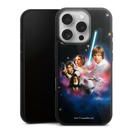 DeinDesign iPhone 16 Pro Handy Gallery Case Handyh&uuml;lle 9H Geh&auml;rtetes Glas R&uuml;ckseite H&uuml;lle Star Wars Lightsaber Merchandise Gallery Case