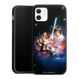 DeinDesign iPhone 12 Handy Premium Silikon H&uuml;lle Handyh&uuml;lle schwarz Case Star Wars Lightsaber Merchandise Silikon Premium Case