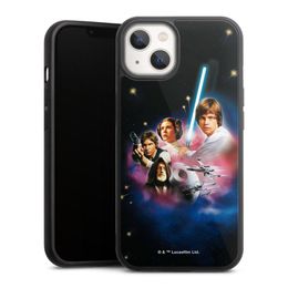 DeinDesign iPhone 13 Handy Gallery Case Handyh&uuml;lle 9H Geh&auml;rtetes Glas R&uuml;ckseite H&uuml;lle Star Wars Lightsaber Merchandise Gallery Case