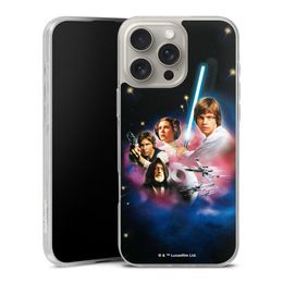 DeinDesign iPhone 16 Pro Max Handy Silikon H&uuml;lle Case transparent Handyh&uuml;lle Star Wars Lightsaber Merchandise Silikon Case