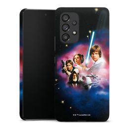 DeinDesign Galaxy A53 5G Handy Premium Case Smartphone Handyh&uuml;lle Schutzh&uuml;lle gl&auml;nzend Lightsaber Star Wars Merchandise Premium Case