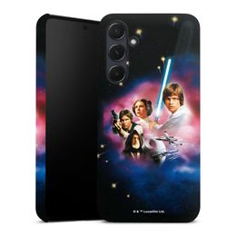 DeinDesign Galaxy A55 5G Handy Premium Case Smartphone Handyh&uuml;lle Schutzh&uuml;lle gl&auml;nzend Star Wars Lightsaber Merchandise Premium Case