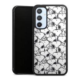 DeinDesign Galaxy A54 5G Handy Gallery Case Handyh&uuml;lle 9H Geh&auml;rtetes Glas R&uuml;ckseite H&uuml;lle Peanuts Snoopy Muster Gallery Case