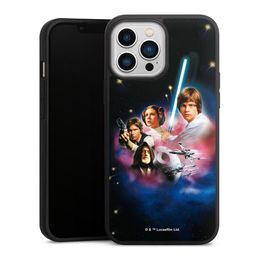 DeinDesign iPhone 13 Pro Max Handy Premium Silikon H&uuml;lle Handyh&uuml;lle schwarz Case Star Wars Lightsaber Merchandise Silikon Premium Case