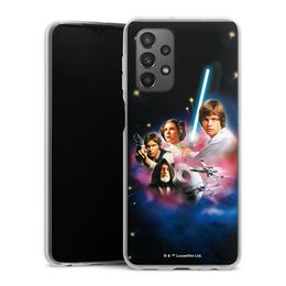 DeinDesign Galaxy A23 5G Handy Silikon H&uuml;lle Case transparent Handyh&uuml;lle Star Wars Lightsaber Merchandise Silikon Case