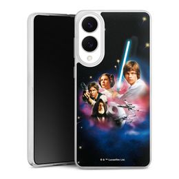 DeinDesign Galaxy S25 Edge Handy Silikon H&uuml;lle Case transparent Handyh&uuml;lle Star Wars Lightsaber Merchandise Silikon Case