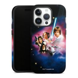 DeinDesign iPhone 14 Pro Handy Panzer Handyh&uuml;lle robuste Outdoor H&uuml;lle Schutzh&uuml;lle matt Star Wars Lightsaber Merchandise Tough Case
