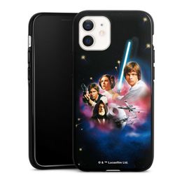 DeinDesign iPhone 12 mini Handy Silikon H&uuml;lle Case schwarz Handyh&uuml;lle Star Wars Lightsaber Merchandise