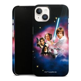 DeinDesign iPhone 14 Handy Premium Case Smartphone Handyh&uuml;lle Schutzh&uuml;lle matt Star Wars Lightsaber Merchandise Premium Case