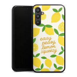 DeinDesign Galaxy A34 5G Handy Slim Case extra d&uuml;nn Silikon Handyh&uuml;lle schwarz H&uuml;lle Spruch Statement Lemon Silikon Slim Case
