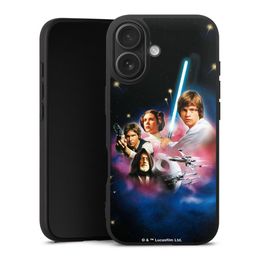DeinDesign iPhone 17 Handy Premium Silikon H&uuml;lle Handyh&uuml;lle schwarz Case Star Wars Lightsaber Merchandise Silikon Premium Case