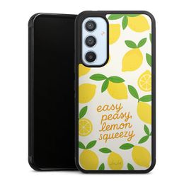 DeinDesign Galaxy A54 5G Handy Gallery Case Handyh&uuml;lle 9H Geh&auml;rtetes Glas R&uuml;ckseite H&uuml;lle Lemon Statement Spruch Gallery Case