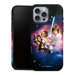 DeinDesign iPhone 16 Pro Max Handy Panzer Handyh&uuml;lle robuste Outdoor H&uuml;lle Schutzh&uuml;lle matt Star Wars Lightsaber Merchandise Tough Case