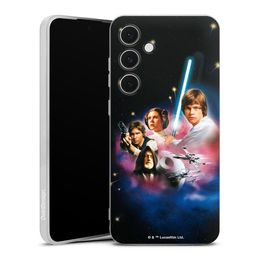 DeinDesign Galaxy S24 FE 5G Handy Silikon H&uuml;lle Case transparent Handyh&uuml;lle Star Wars Lightsaber Merchandise Silikon Case