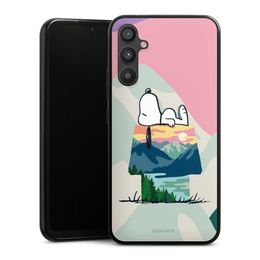 DeinDesign Galaxy A34 5G Handy Slim Case extra d&uuml;nn Silikon Handyh&uuml;lle schwarz H&uuml;lle Official Licensed Product Peanuts Snoopy Silikon Slim Case