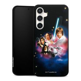 DeinDesign Galaxy S23 FE Handy Silikon H&uuml;lle Case schwarz Handyh&uuml;lle Star Wars Lightsaber Merchandise