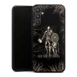 DeinDesign Galaxy A34 5G Handy Slim Case extra d&uuml;nn Silikon Handyh&uuml;lle schwarz H&uuml;lle Tv Show Designs Wikinger Vikings Silikon Slim Case