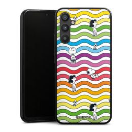 DeinDesign Galaxy A34 5G Handy Slim Case extra d&uuml;nn Silikon Handyh&uuml;lle schwarz H&uuml;lle Snoopy Muster Peanuts Silikon Slim Case
