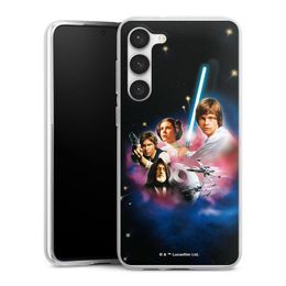 DeinDesign Galaxy S23+ Handy Silikon H&uuml;lle Case transparent Handyh&uuml;lle Star Wars Lightsaber Merchandise Silikon Case