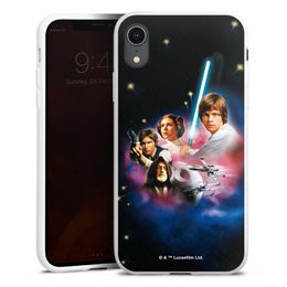 DeinDesign iPhone Xr Handy Silikon H&uuml;lle Case wei&szlig; Handyh&uuml;lle Star Wars Lightsaber Merchandise Silikon Case