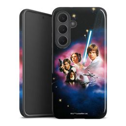 DeinDesign Galaxy S25 FE Handy Panzer Handyh&uuml;lle robuste Outdoor H&uuml;lle Schutzh&uuml;lle gl&auml;nzend Star Wars Lightsaber Merchandise Tough Case