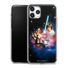DeinDesign iPhone 11 Pro Handy Slim Case Silikon Handyh&uuml;lle transparent H&uuml;lle extra d&uuml;nn Star Wars Merchandise Lightsaber Silikon Slim Case