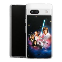 DeinDesign Google Pixel 7a Handy Silikon H&uuml;lle Case transparent Handyh&uuml;lle Star Wars Lightsaber Merchandise Silikon Case