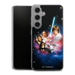 DeinDesign Galaxy S25 Handy Silikon H&uuml;lle Case transparent Handyh&uuml;lle Star Wars Lightsaber Merchandise Silikon Case