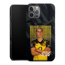 DeinDesign iPhone 12 Pro Max Handy Premium Case Smartphone Handyh&uuml;lle Schutzh&uuml;lle matt Borussia Dortmund Nico Schlotterbeck Bvb Premium Case