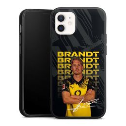 DeinDesign iPhone 12 mini Handy Premium Silikon H&uuml;lle Handyh&uuml;lle schwarz Case Julian Brandt Bvb Borussia Dortmund Silikon Premium Case
