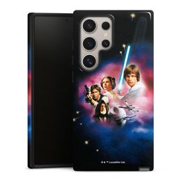 DeinDesign Galaxy S24 Ultra Handy Panzer Handyh&uuml;lle robuste Outdoor H&uuml;lle Schutzh&uuml;lle gl&auml;nzend Star Wars Lightsaber Merchandise Tough Case