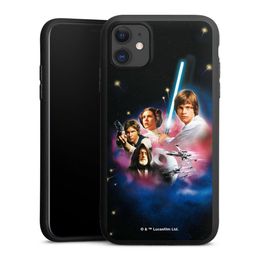 DeinDesign iPhone 11 Handy Premium Silikon H&uuml;lle Handyh&uuml;lle schwarz Case Star Wars Merchandise Lightsaber Silikon Premium Case