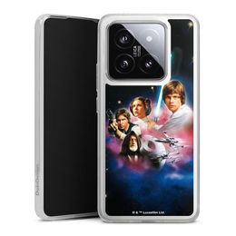 DeinDesign Xiaomi 14T Pro Handy Silikon H&uuml;lle Case transparent Handyh&uuml;lle Star Wars Lightsaber Merchandise Silikon Case